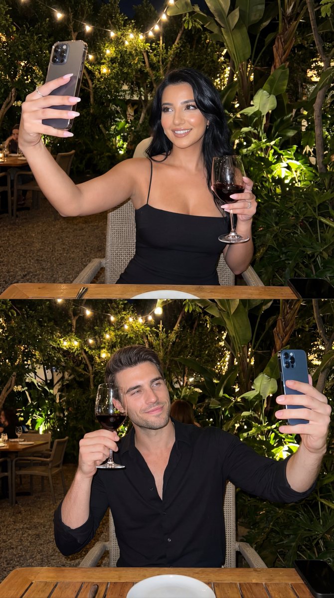 Romantic Night Selfies A Couples Garden Escape