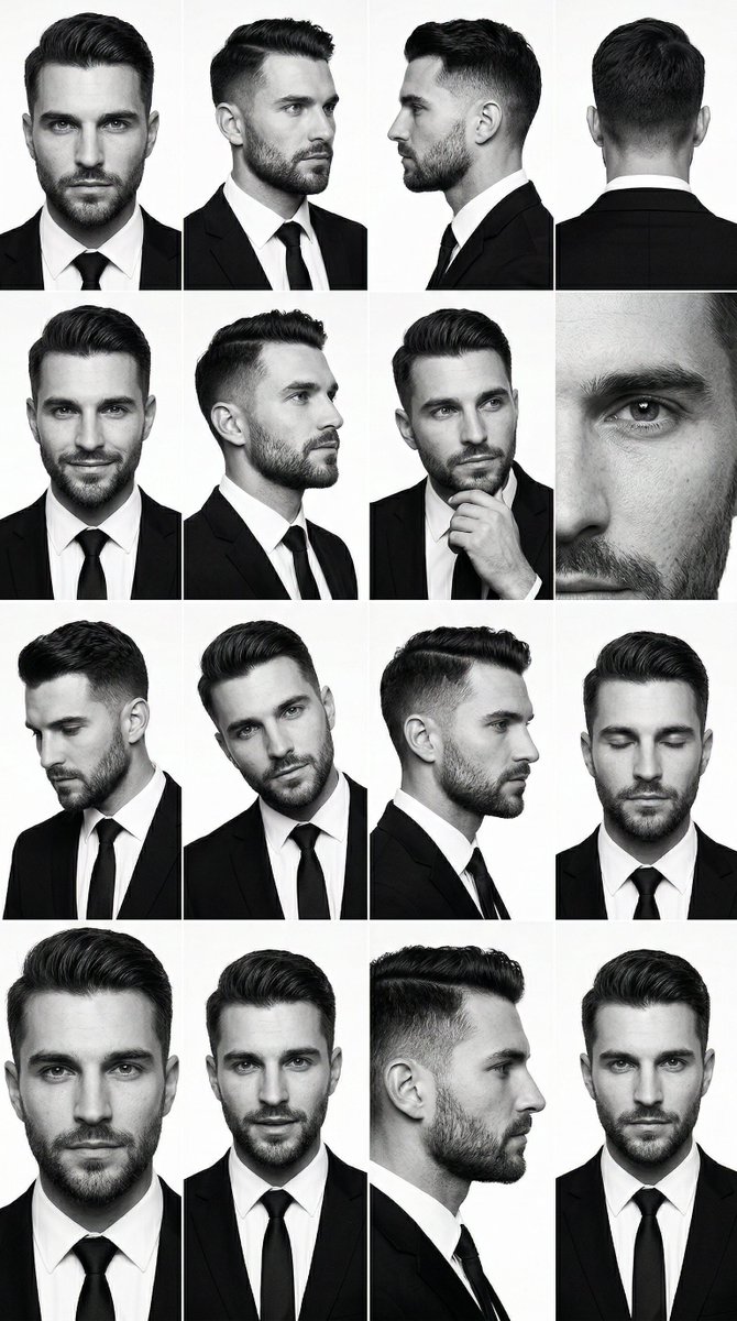 Grid Identity Swap: A Studio Portrait Reimagined - PromptGather.io